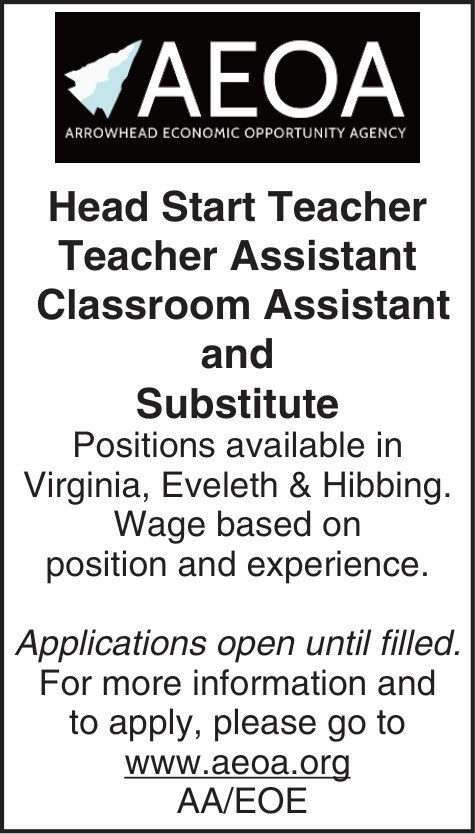 Head Start Teacher, AEOA - Arrowhead Economic Opportunity Agency ...